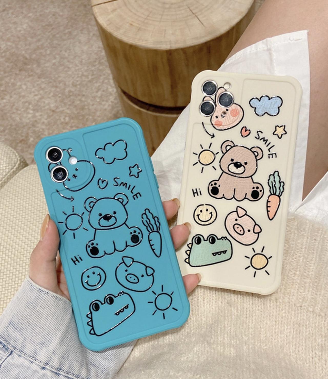 Cute Cartoon Bear Mobile Phone Protective Case on Luulla