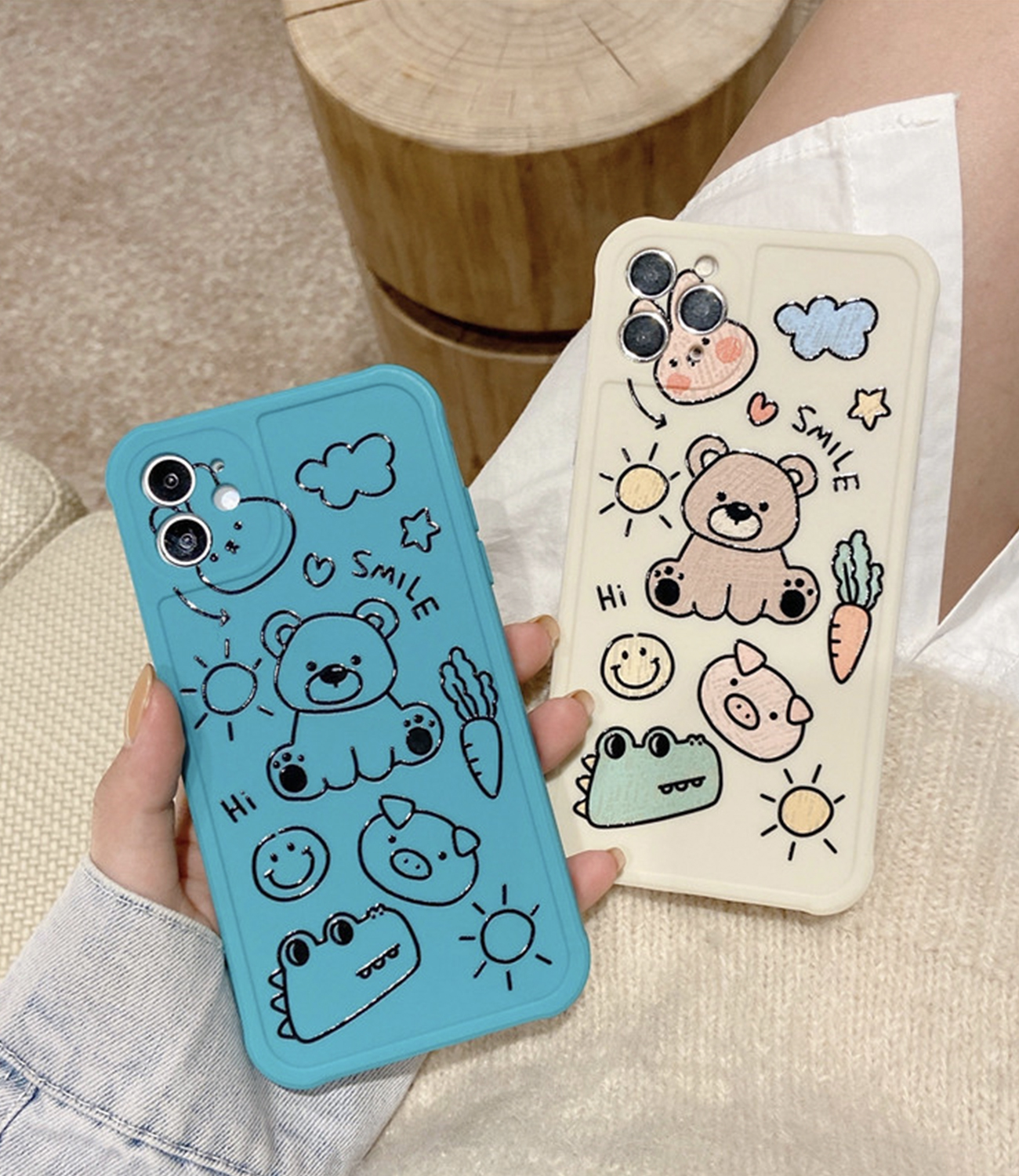 Cute Cartoon Bear Mobile Phone Protective Case on Luulla